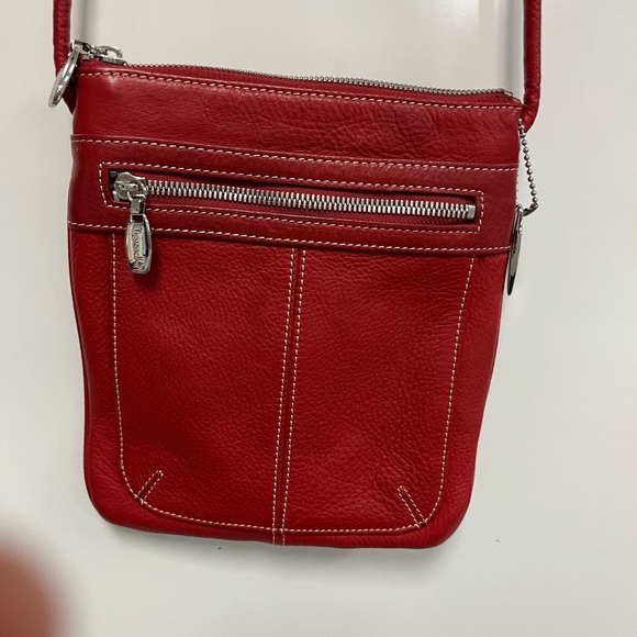 Tignanello | Bags | Tignanello Red Leather Crossbody Bag | Poshmark